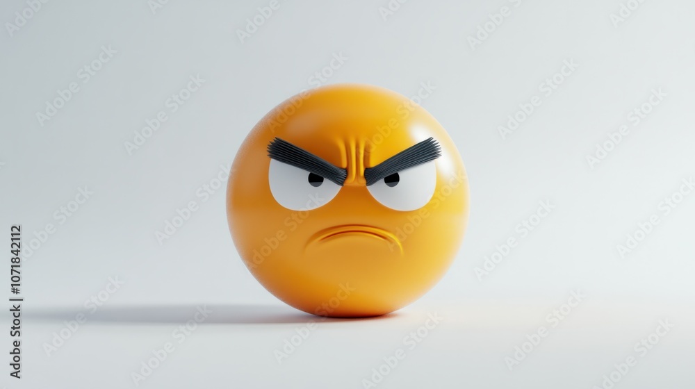 3D emoticon with a confused look, head tilted and raised eyebrow ...