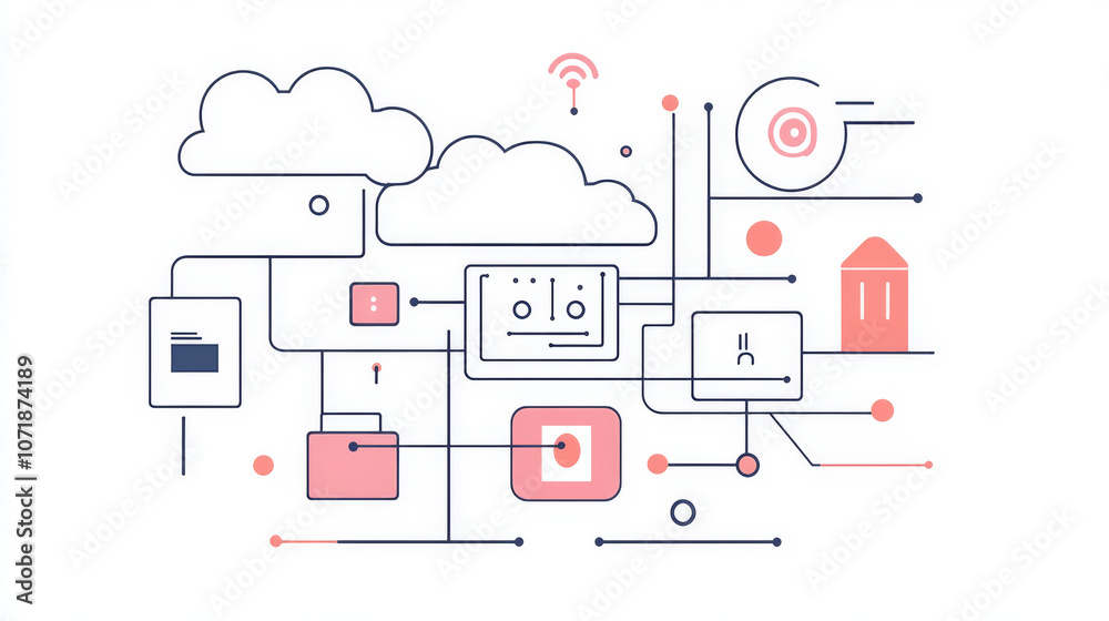This image shows a simple drawing of how cloud computing works. It uses ...