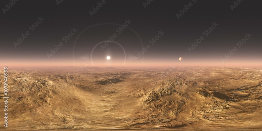 Mars, HDRI, environment map , Round panorama, spherical panorama ...