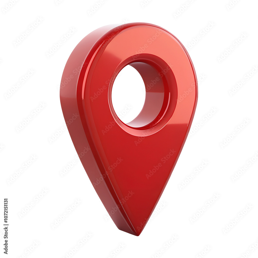 Illustration Stock Red map pointer isolated on a transparent background,position marker ...