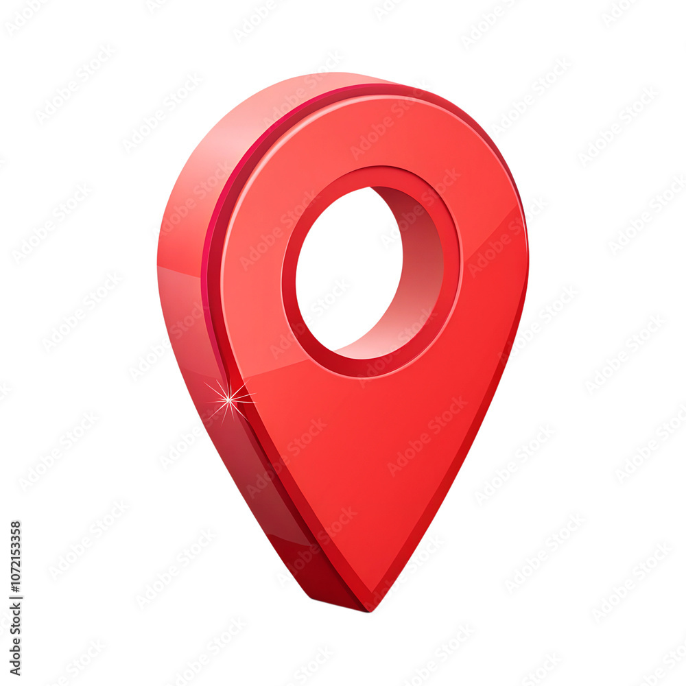 Illustration Stock Red map pointer isolated on a transparent background,position marker ...