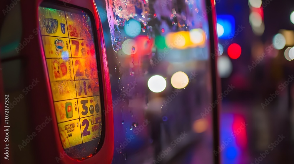Lottery ticket closeup on a table, symbolizing hope and dreams of a ...