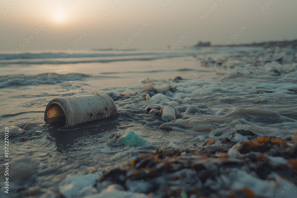 Garbage in the sea, Water pollution in the ocean harm sea creature ...