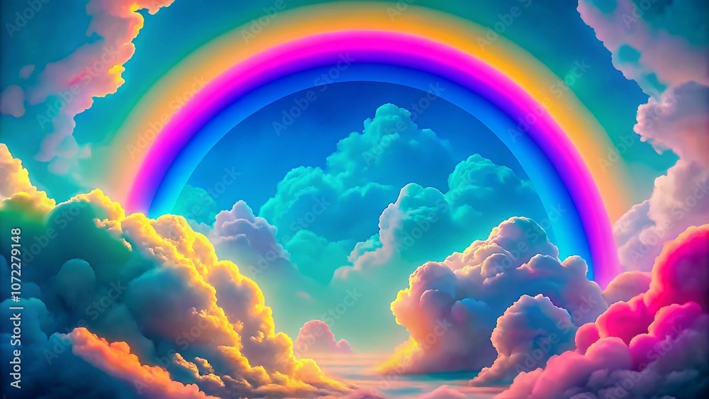 A Fairy Tale Landscape Of The Sky Thick Pink Clouds And A Colorful
