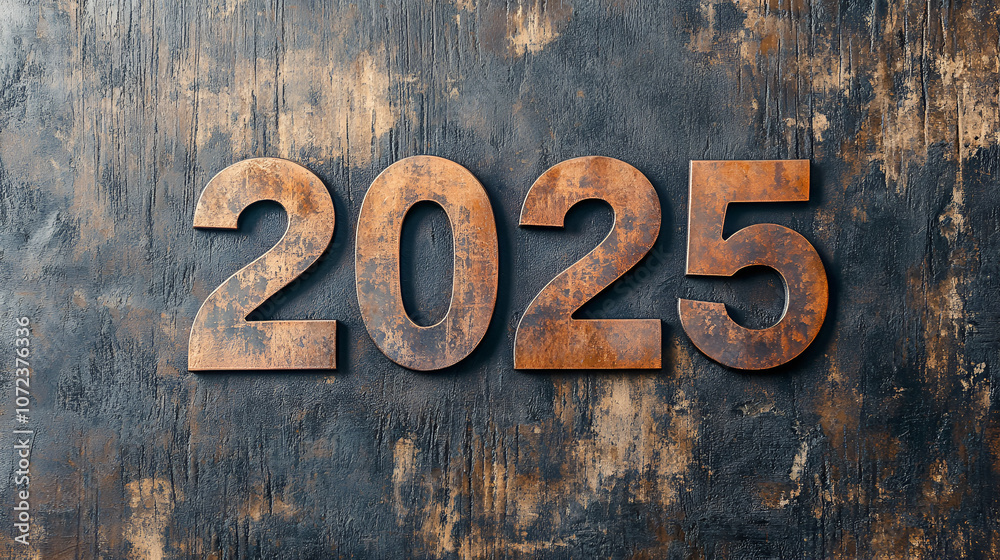 2025 wallpaper with rustic copper and bronze tones aged gradient 2025 ...