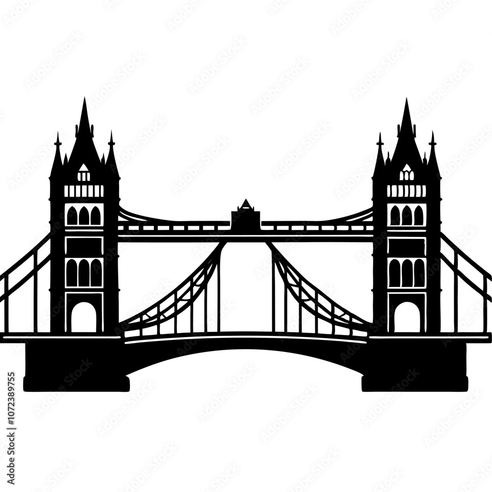 London bridge silhouette Stock Vector | Adobe Stock