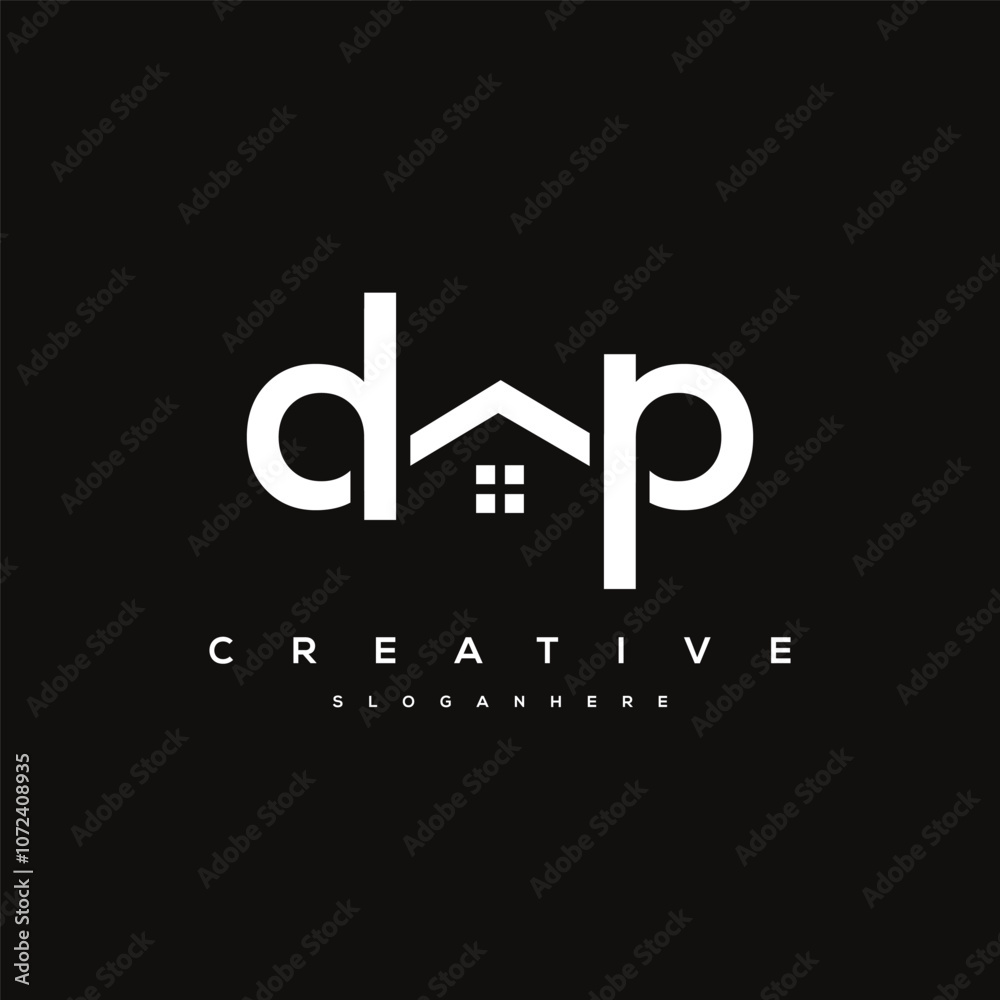 DP Home Letter Logo Design Initial Vector Concept. Simple DP Home Logo ...
