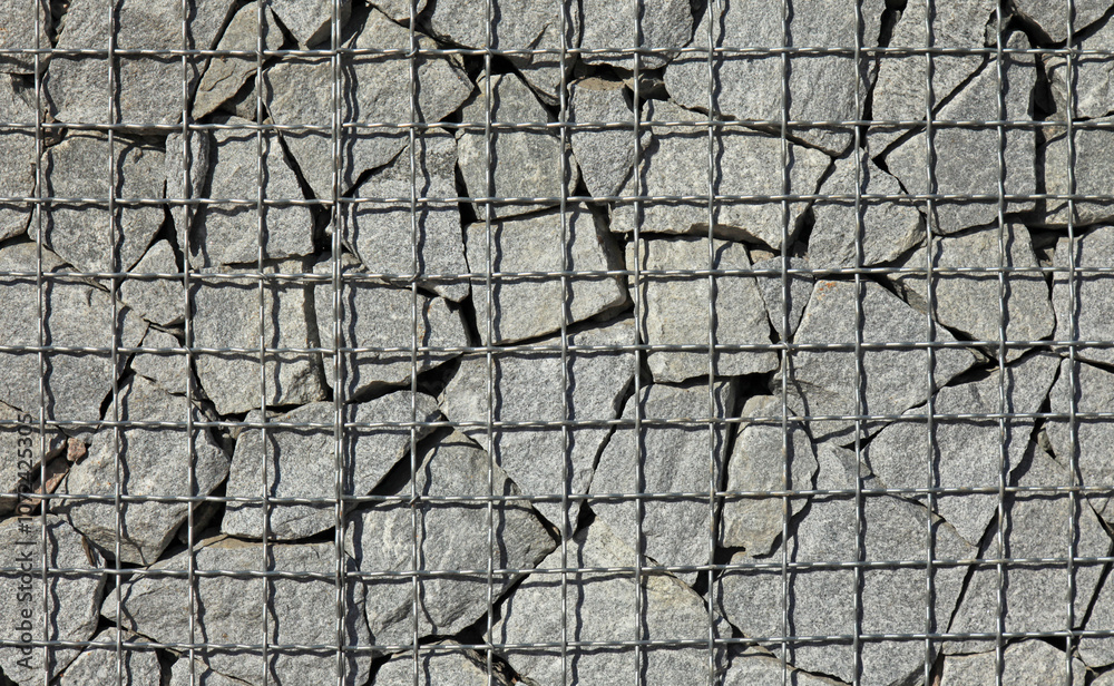 Gabion, texture, background. Gabion net and gabion construction design ...