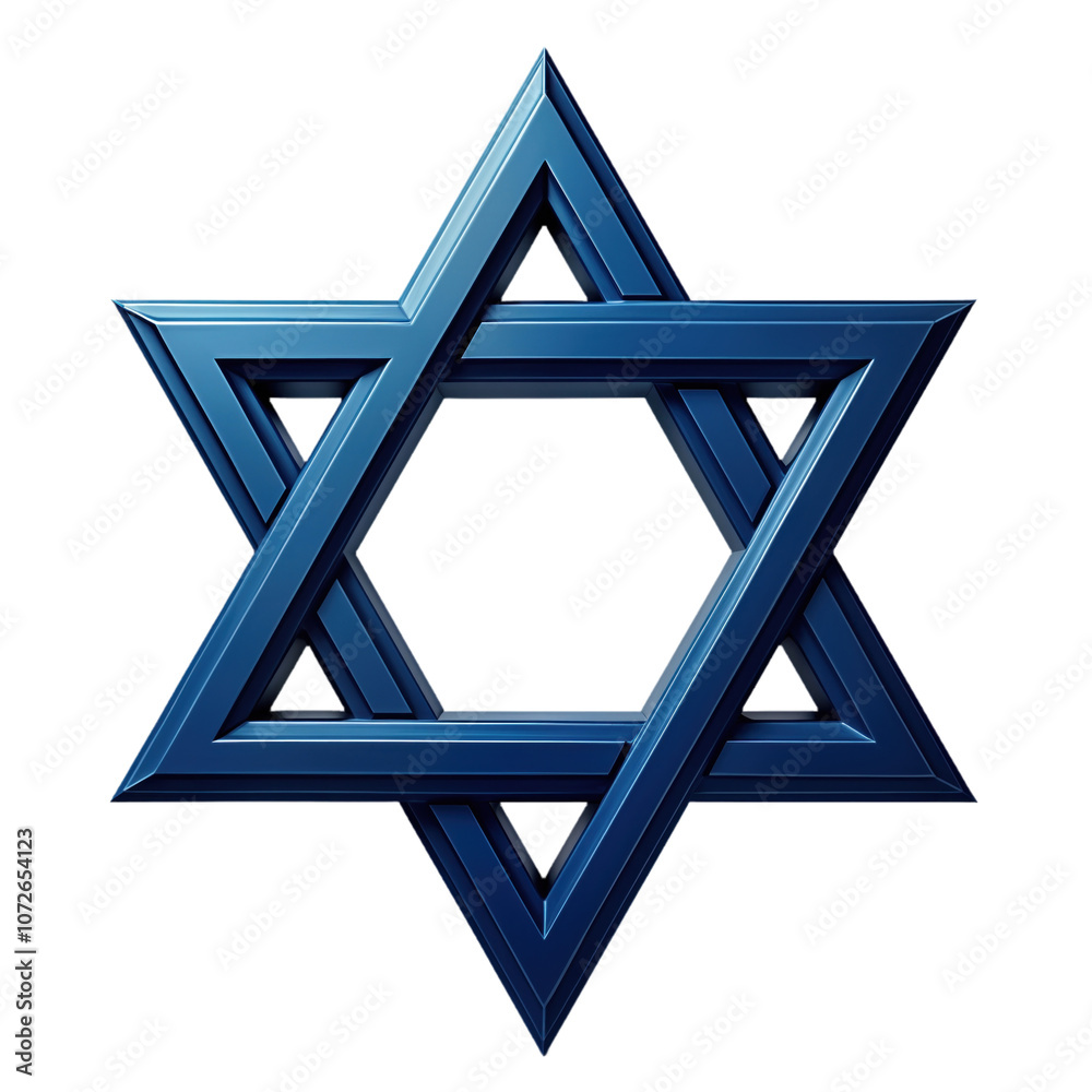 Blue Star of David, also known as Shield of David, traditional of ...