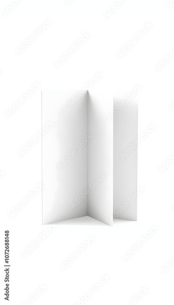 Vertical double gate fold brochure. Four panels, eight pages blank ...