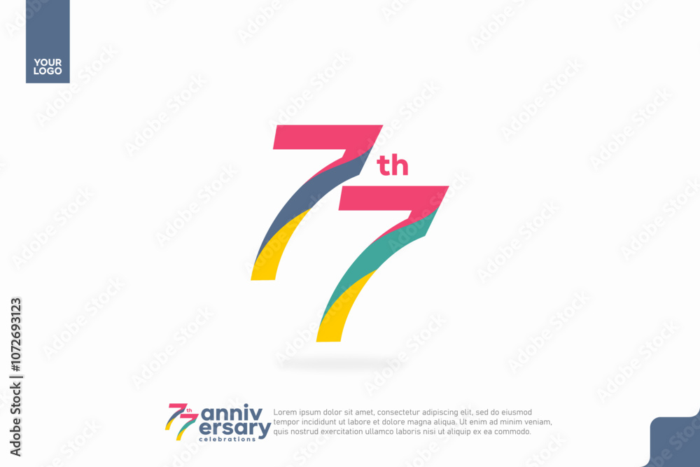 Number 77 logo icon design, 77th birthday logo number, anniversary 77 ...