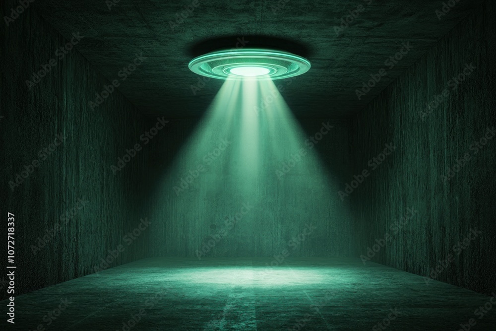 Explore a stunning retrofuturistic scenic background featuring a high ...