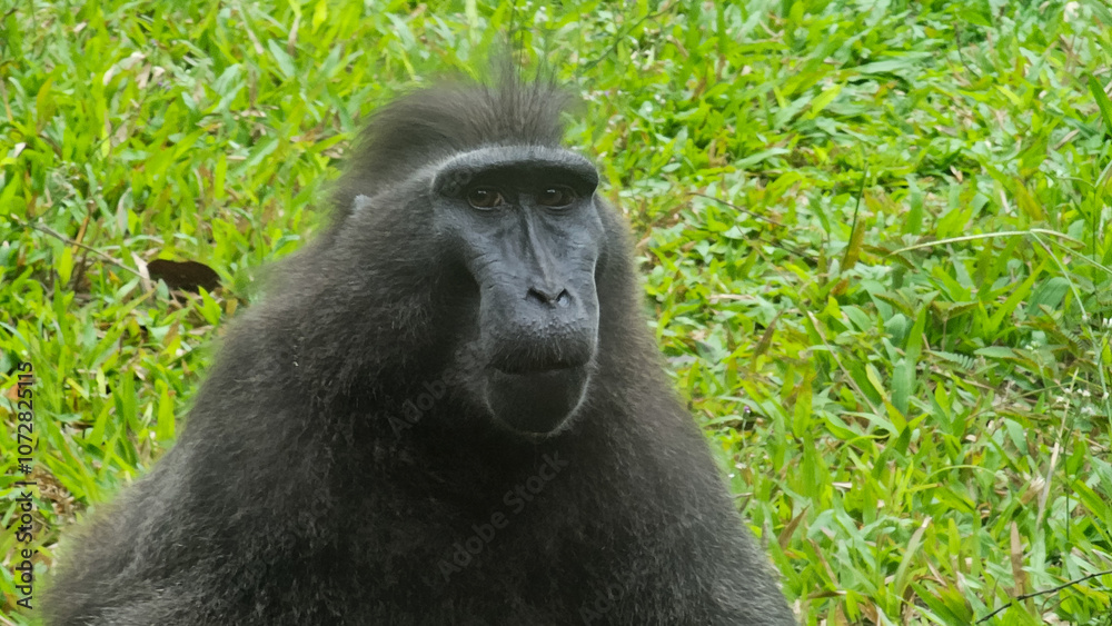 The Yaki or Wolai Monkey is endemic to the island of North Sulawesi ...