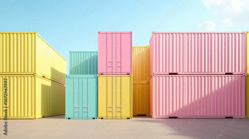 Colorful shipping containers brighten urban landscapes and inspire creative storage solutions ...