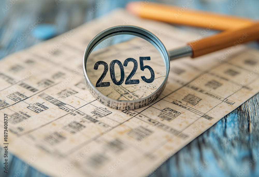 Executing New Year's Goals plan using the 2025 Goals icon. Text and ...