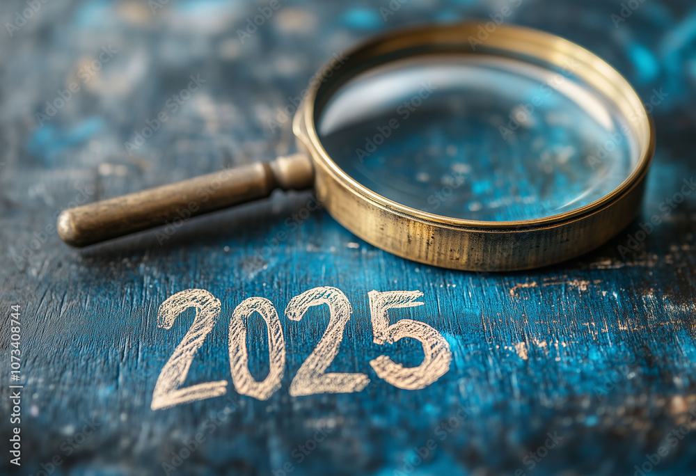 Stock-Foto „Executing New Year's Goals plan using the 2025 Goals icon ...