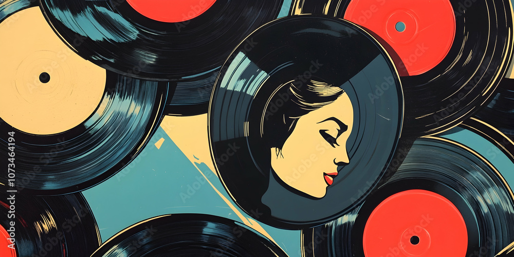 Vintage vinyl album cover art, celebrating classic music and. High ...