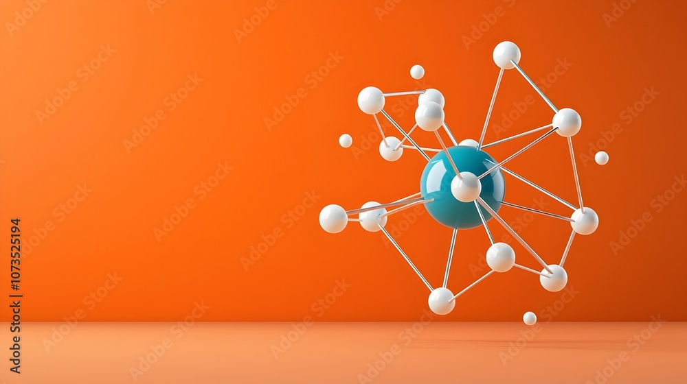 Minimalist and modern atom design featuring bold vibrant colors that ...