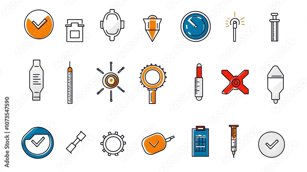 Comprehensive Line Style Control Icon Collection for Web and Mobile ...