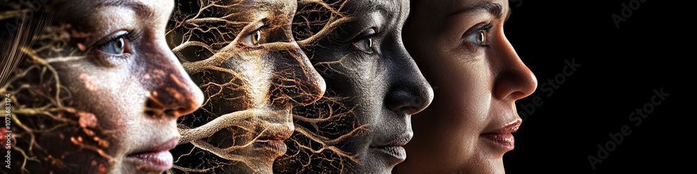 Human Family Tree: An intricate branching diagram, showing the genetic ...