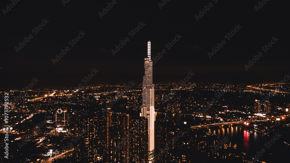 Bitexco and Landmark 81 at Sunset in Ho Chi Minh City with Saigon ...