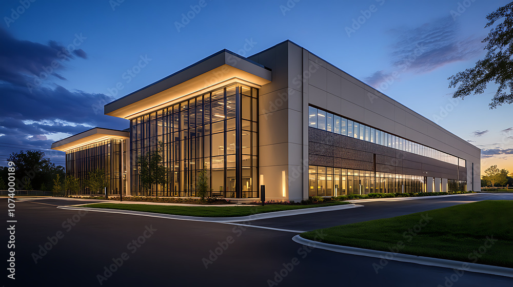 Modern data center building exterior architecture photo Stock ...