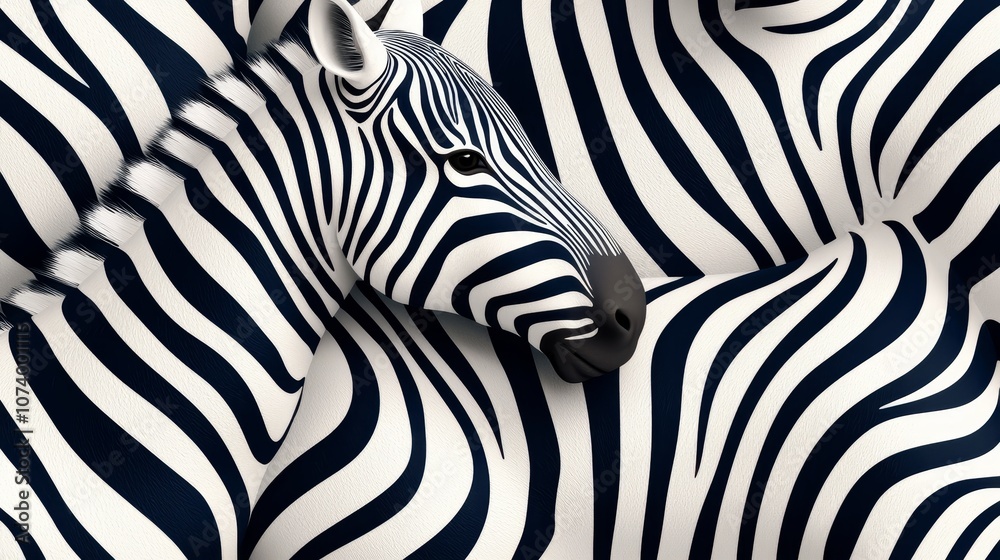 Zebra print pattern with bold, high-contrast black-and-white stripes ...
