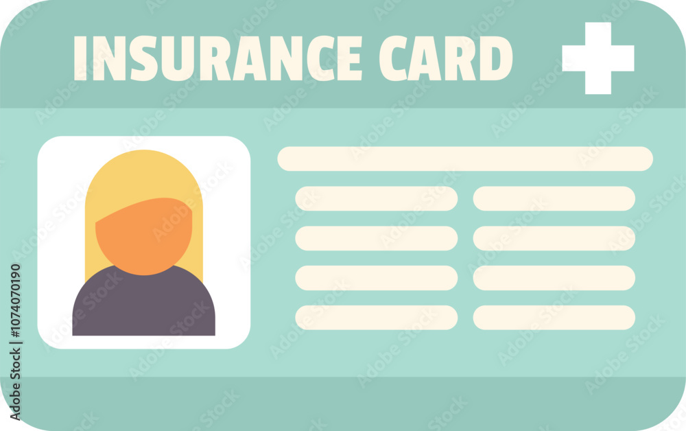 This illustration features a medical insurance card, highlighting the ...