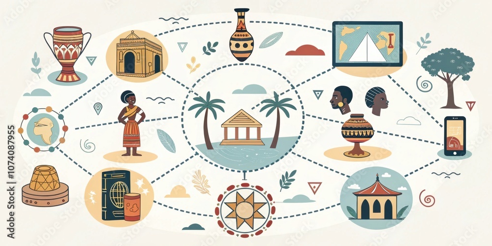 Interconnected indian cultural elements in a mind map showcase history ...