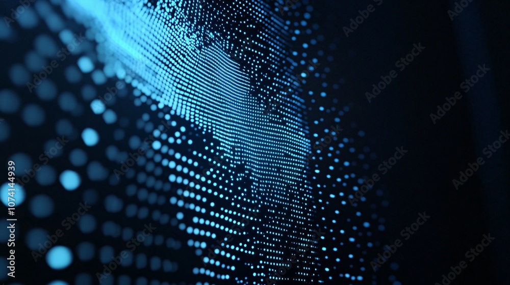 A futuristic title sequence materializes as space-themed dots coalesce ...