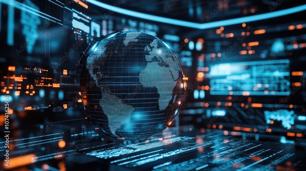 3D digital background designed for breaking news reports and live ...