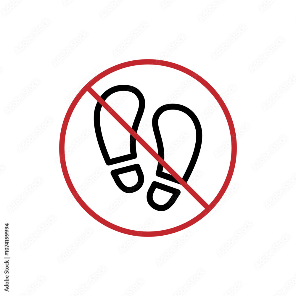 do not step on icon Stock Vector | Adobe Stock