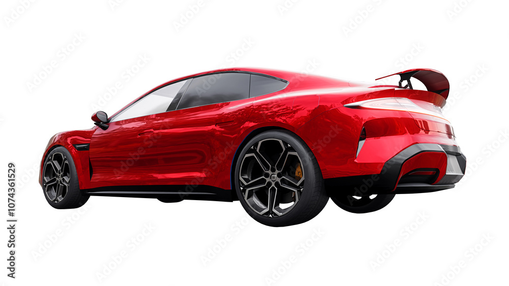 China, Shanghai. November 05, 2024. Xiaomi SU7. Red Chinese high ...