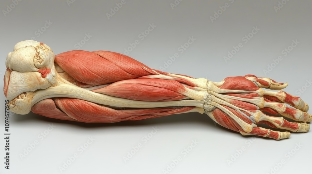 Comprehensive anatomical chart, exploring the human muscular system ...