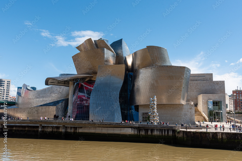 Bilbao, Spain - Mai 16, 2024 - Iconic Guggenheim Museum in Bilbao ...