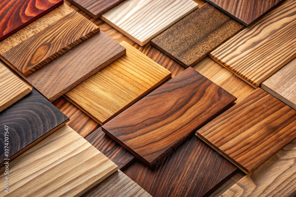 Diverse Collection of Wooden Samples Showcasing Various Colors and ...