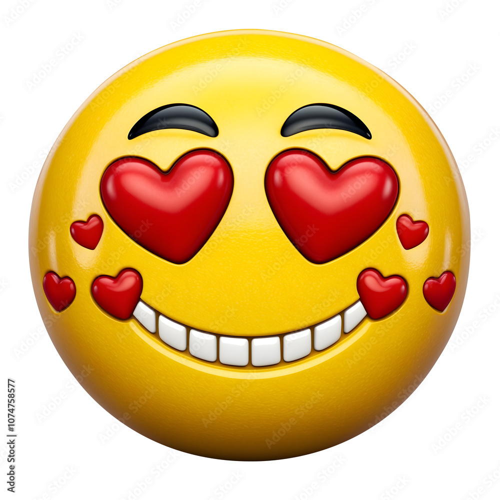 Smiley face with heart eyes png Love emoji png Yellow emoji png Love ...