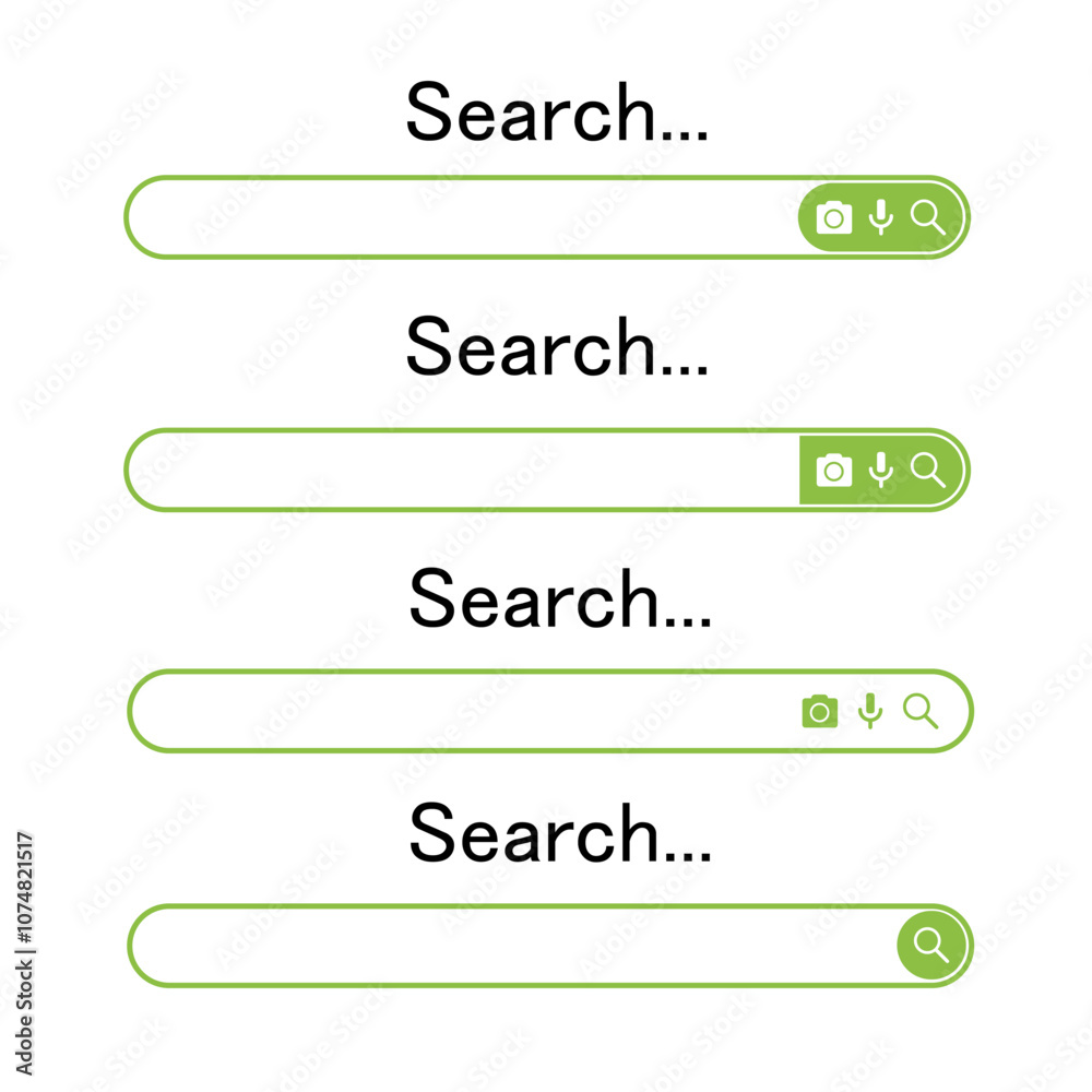 Search bar design element. Search bar for website and user interface ...