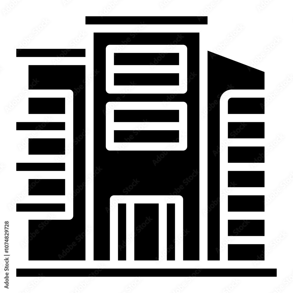apartment. vector single icon with a solid style. suitable for any ...