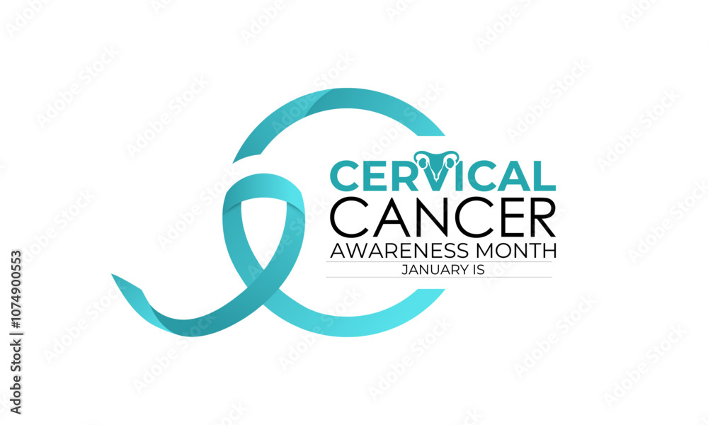 Vector graphic of Cervical cancer awareness month is observed every ...
