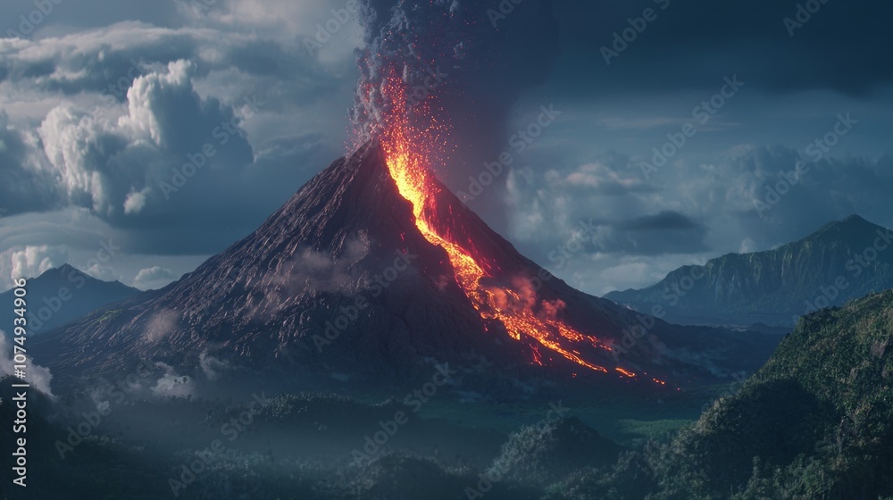 Dynamic Climate Change Impact: Striking Image of Recent Volcanic ...