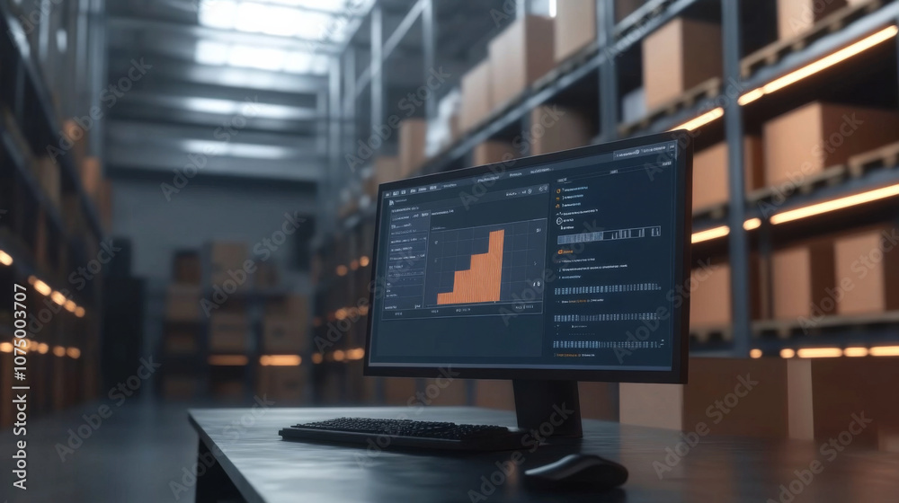 3D Render of Inventory Management Software Dashboard Tracking Levels ...