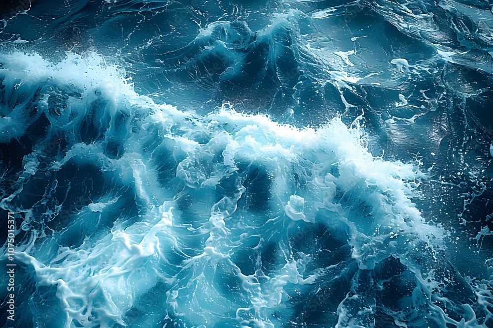 Majestic Ocean Waves Crashing with Powerful Energy and Motion for ...