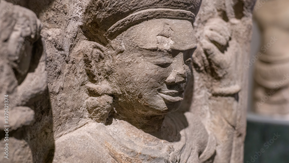 Ancient statue of khmer empire. Stock Photo | Adobe Stock
