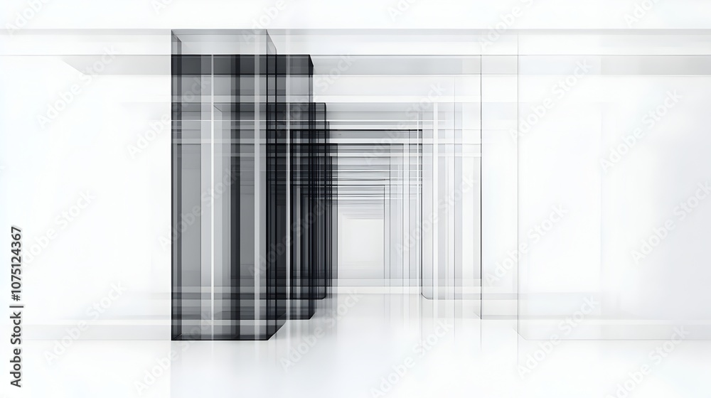 Architectural X Ray of Building Structure with Beams and Pillars Stock ...