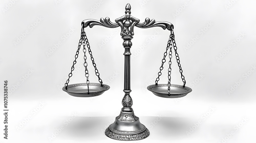 Suspended Verdict: A hanging scale, frozen mid-balance. The decision ...