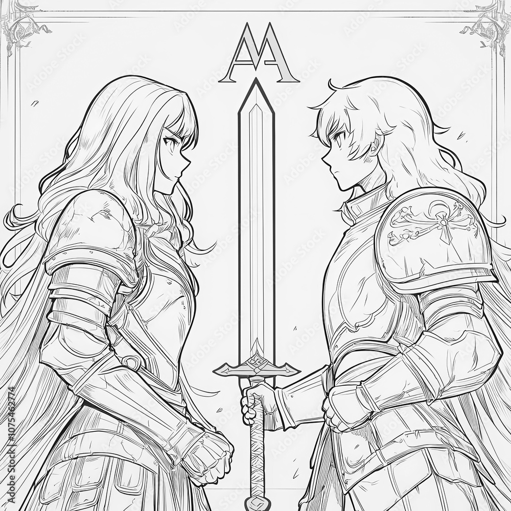 A battle of wits between clever characters, anime coloring page for ...