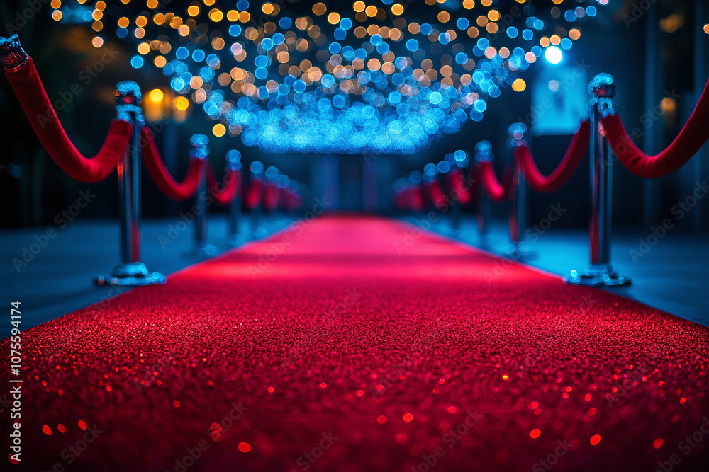 Red Event Carpet. Concept of Success and Triumph, luxury party entrance ...