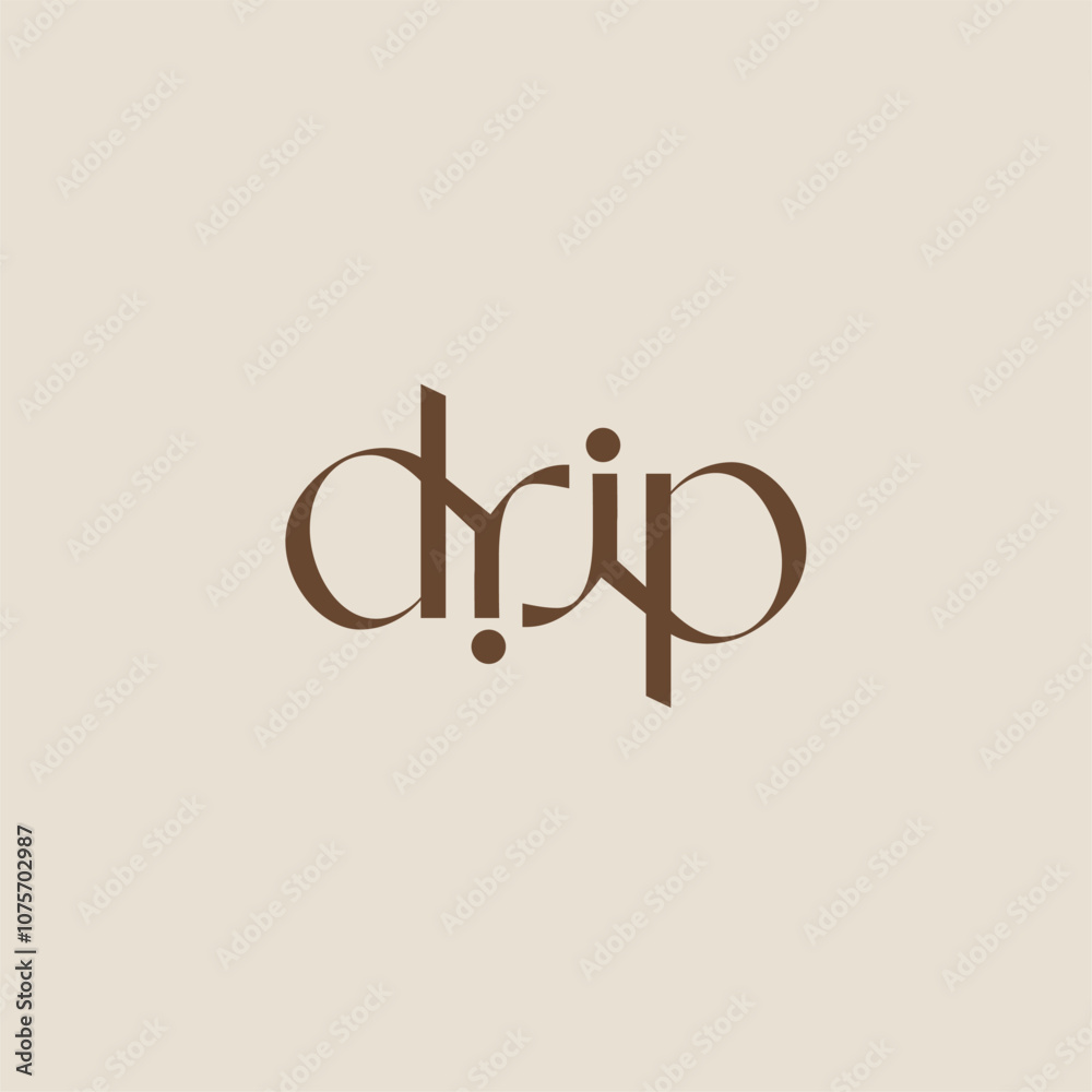 Letter drip Logo Design. d and p Initial Vector Mark. Alphabet letters ...