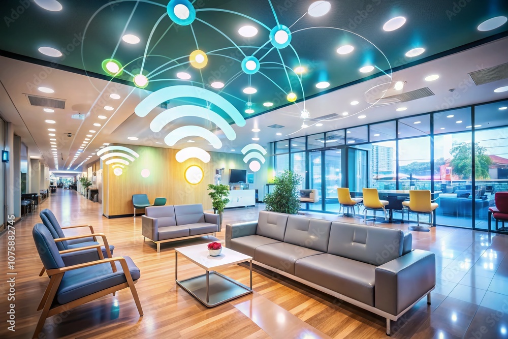 Hospital WiFi Connection in a Modern Healthcare Environment with Bokeh ...